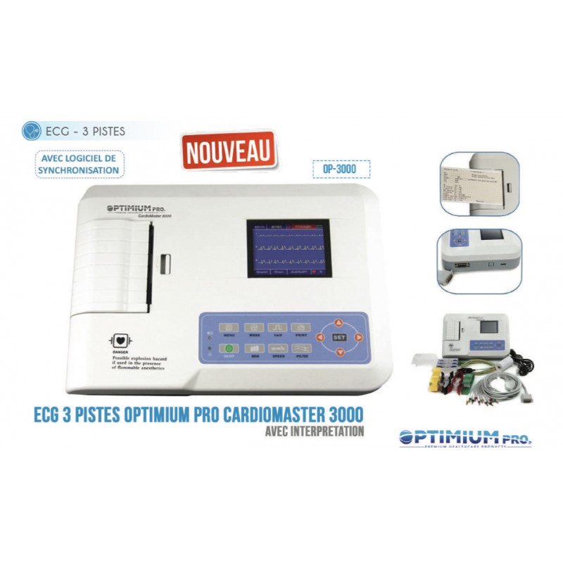 ECG 3 Pistes OPTIMIUM PRO CardioMaster 3000